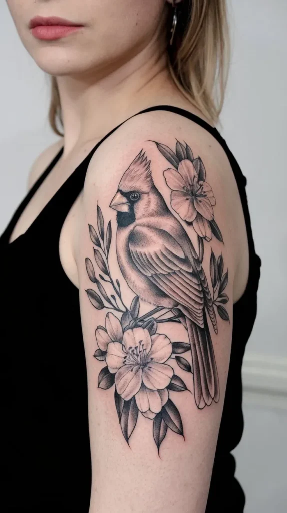 10 Cardinal Tattoo Ideas to Add a Pop of Color - Tattoo Art