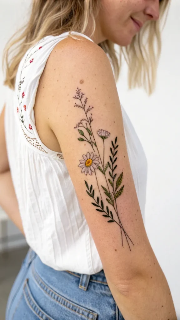 10 Wildflower Tattoo Ideas for Women to Bloom With Beauty - Tattoo Art